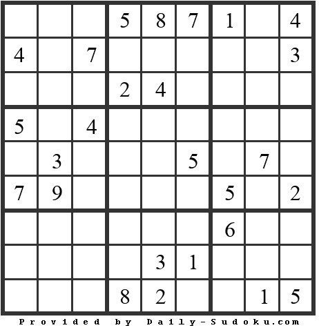 Print Sudoku 2023-07-02 Level medium @ Daily Sudoku